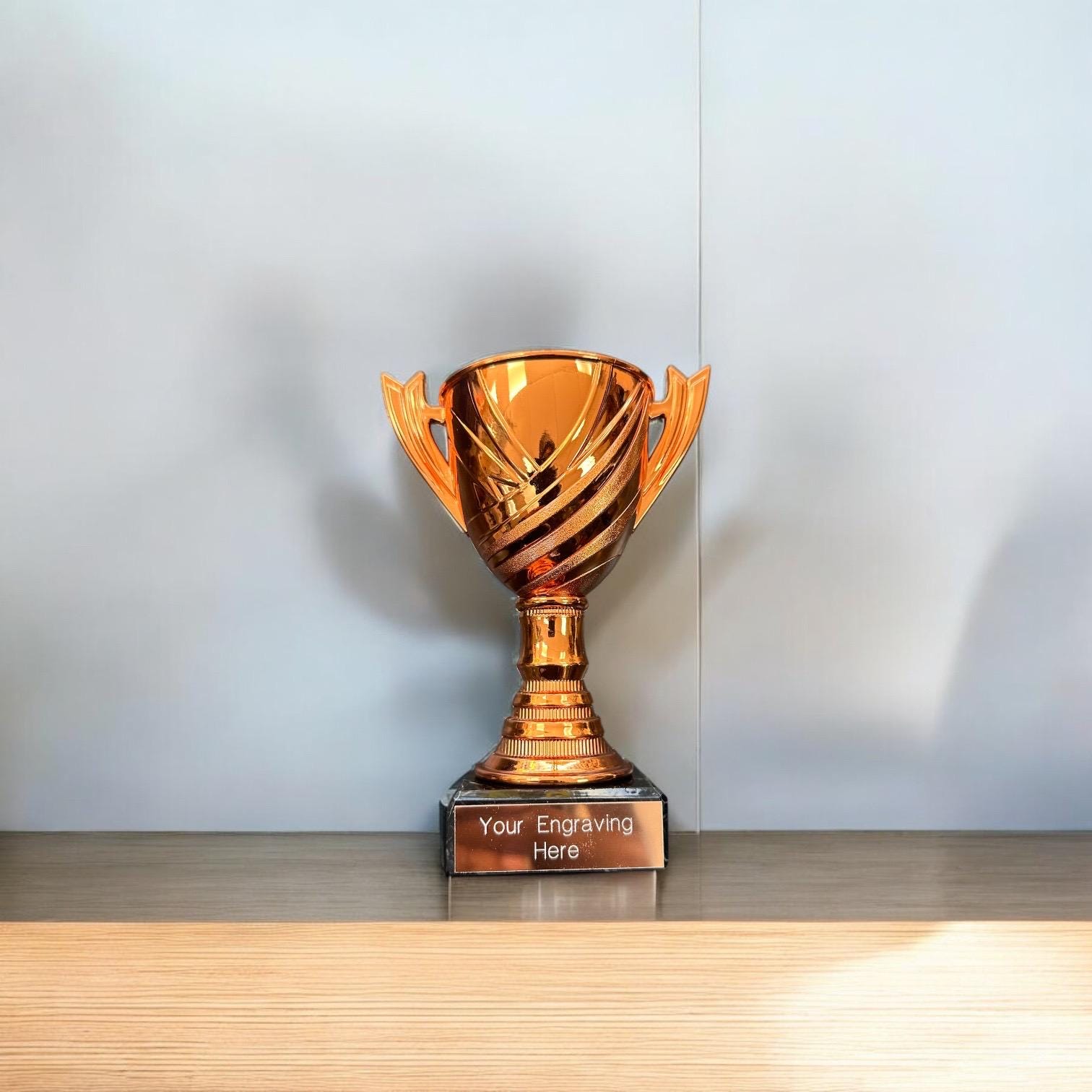 Small Gold, Silver and Bronze Trophy With Marble Base, Free Engraving ...