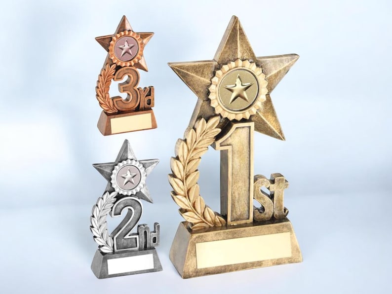 1st, 2nd, 3rd Place Awards - Gold, Silver & Bronze Trophy – Free ...