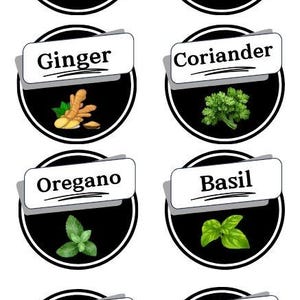 Kitchen, Label, Spice, Spice Label, Jar, Jar Label, Kitchen Organizer ...