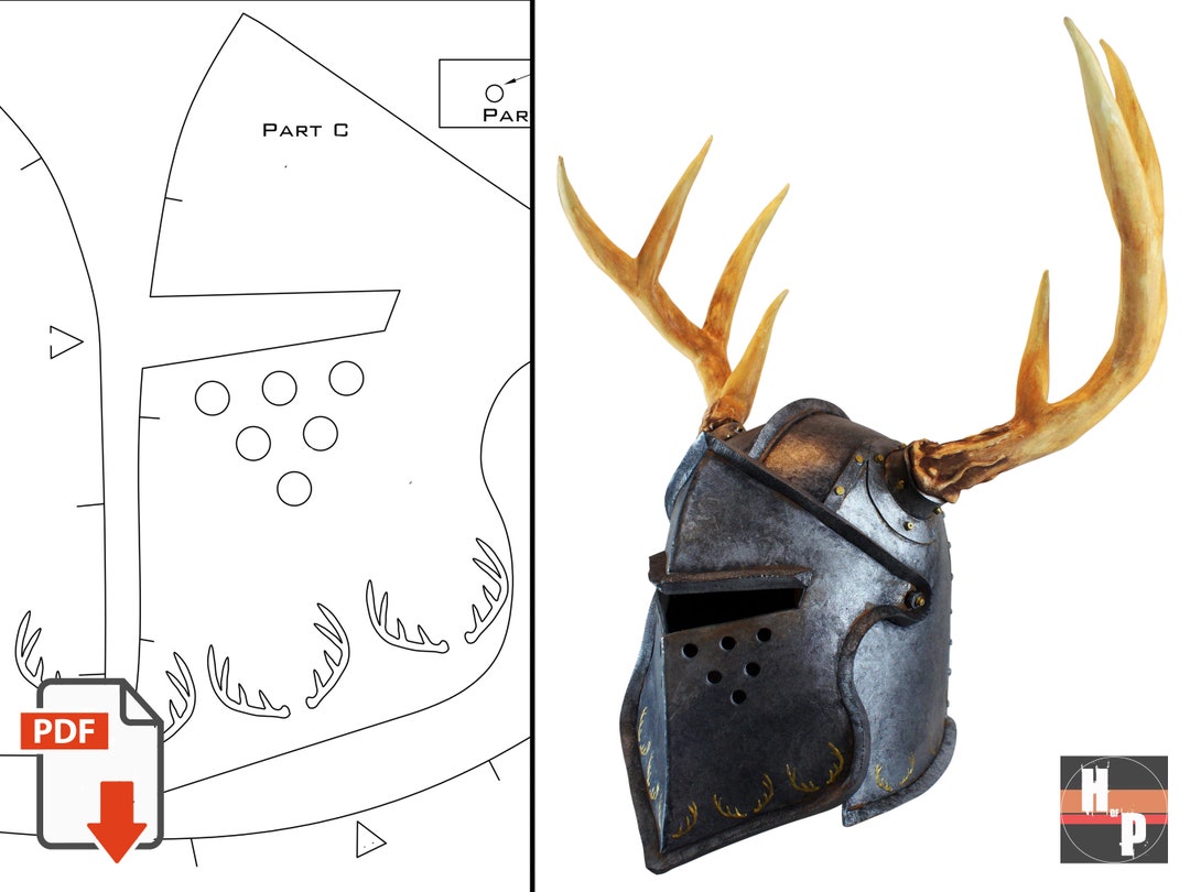 Game of Thrones Robert Baratheon Royal Helmet With Antlers, EVA Foam ...