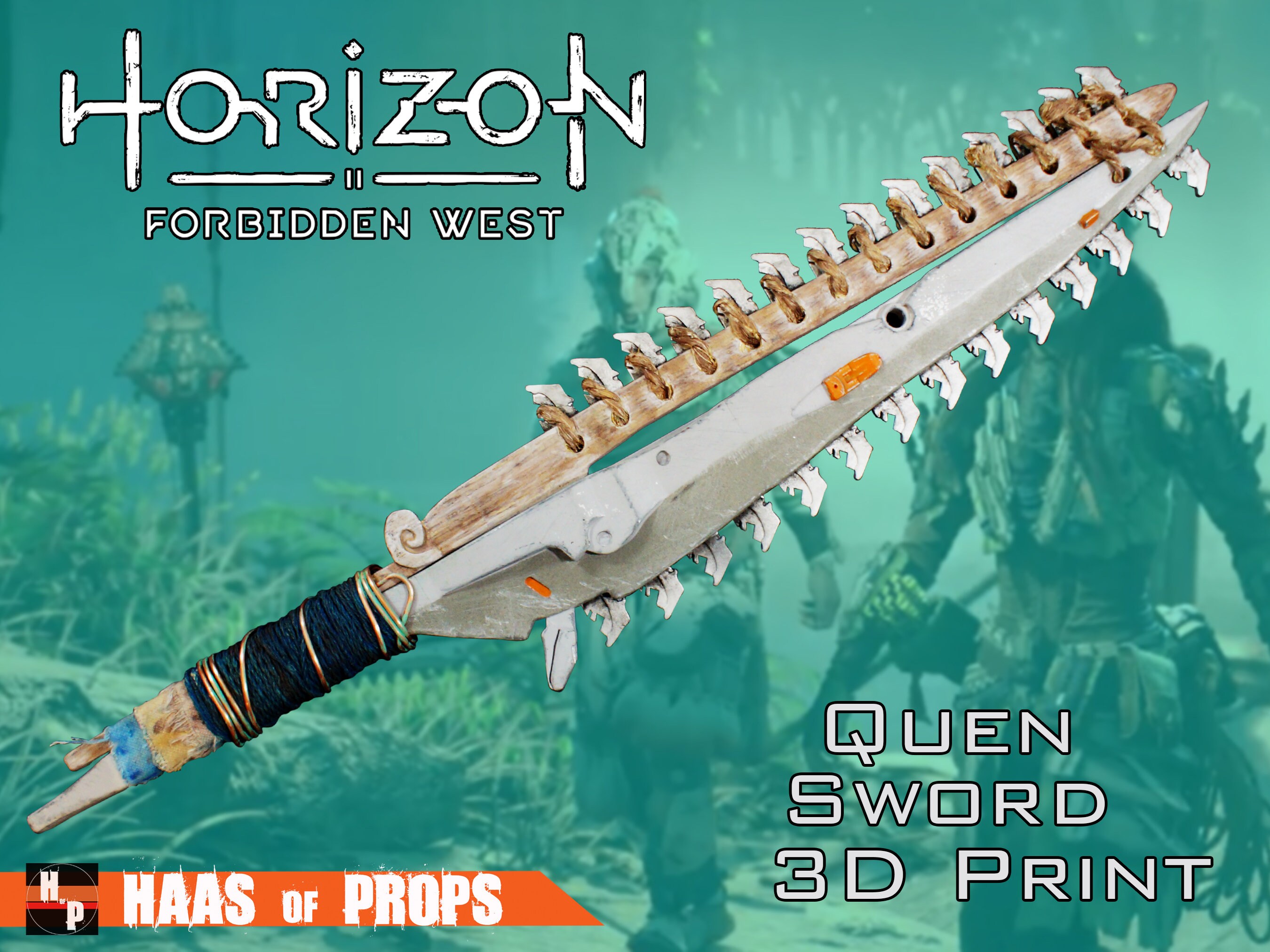 Horizon - Forbidden West Quen Guard Sword | Post Apocalyptic Chainsaw ...