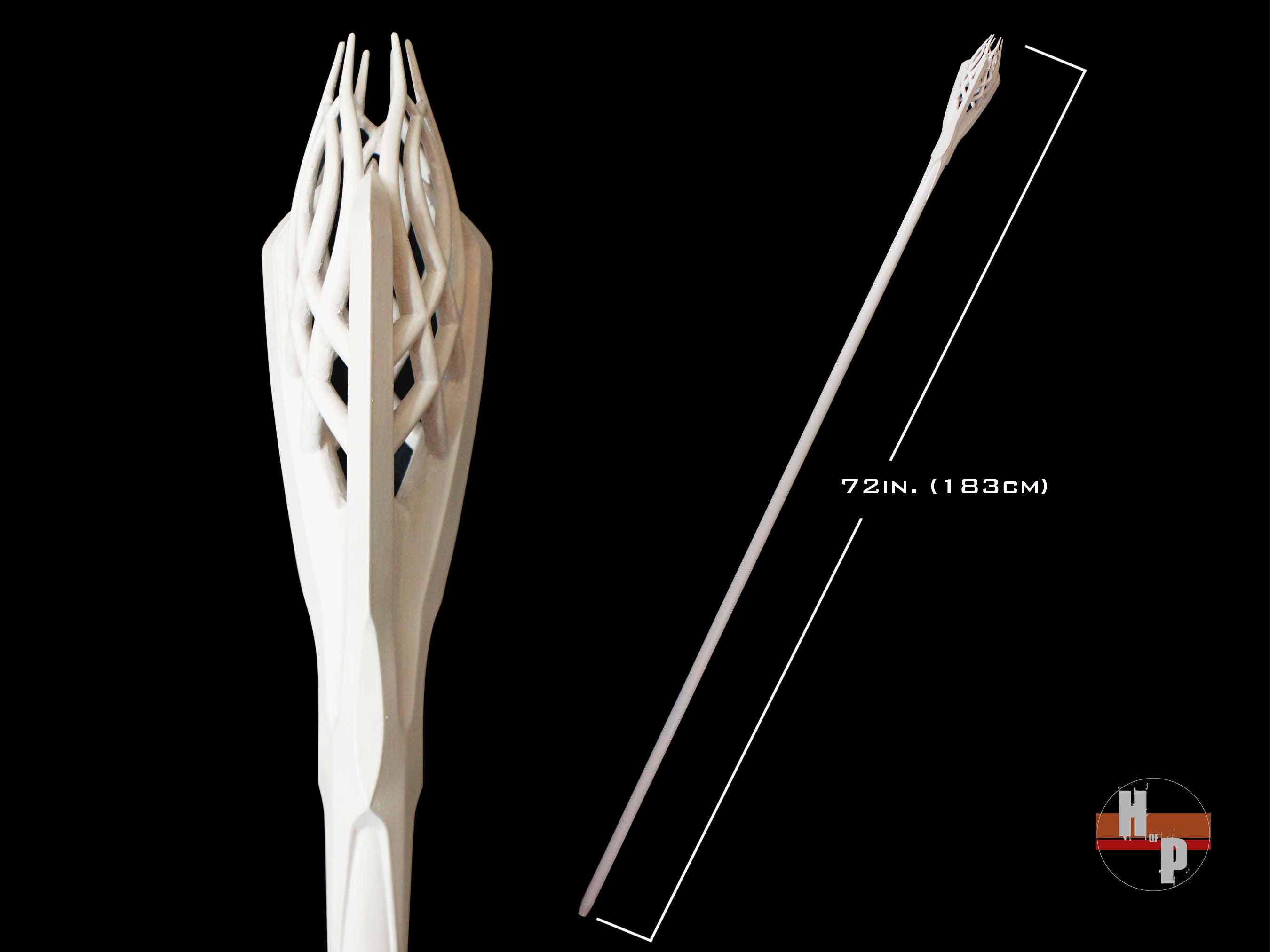 LOTR Gandalf the White Staff 3D Print Files | 6' Tall Wizard Staff as ...