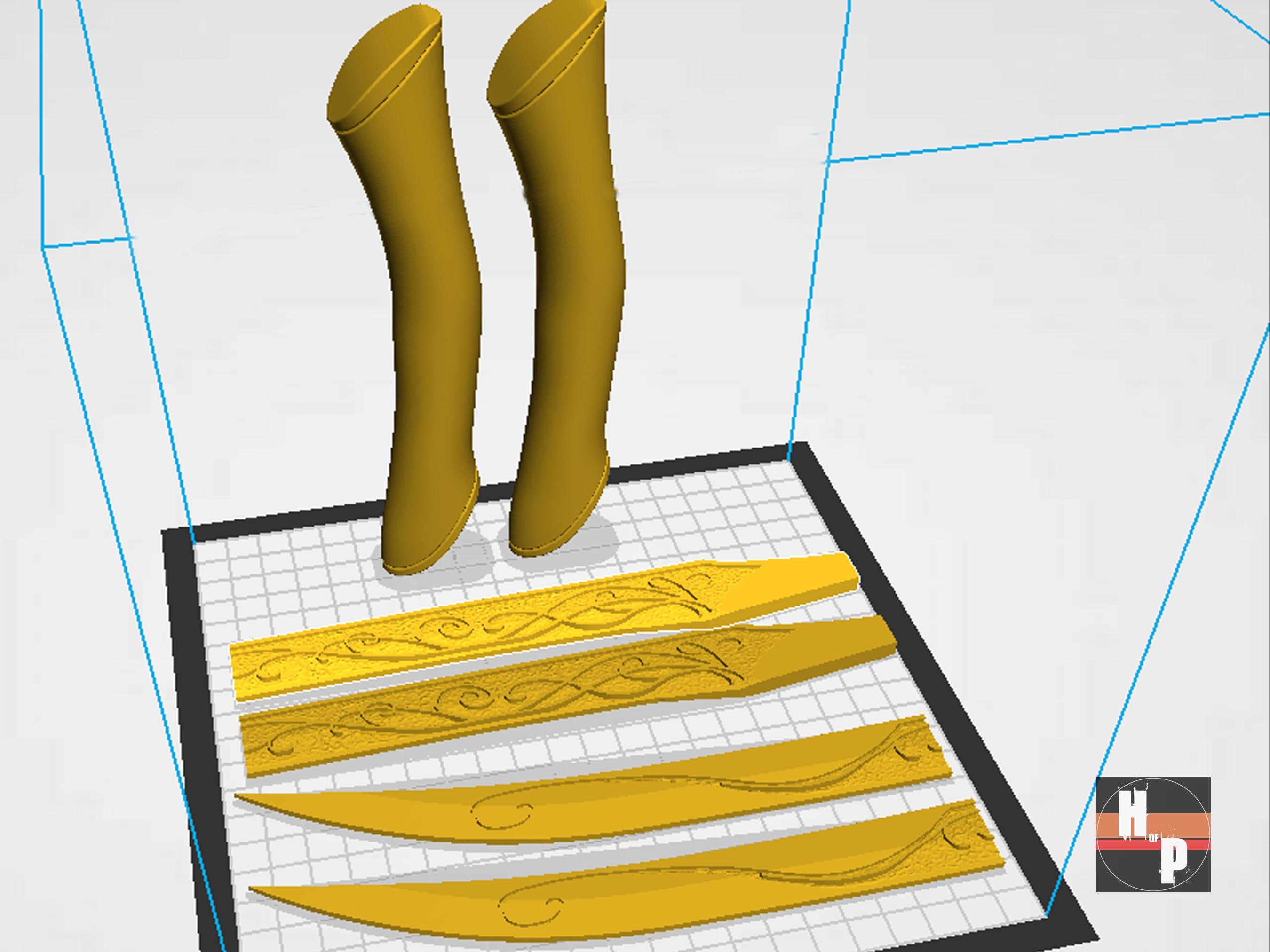 LOTR Legolas Knives 3D Print Files | Legolas White Knives as Seen in ...