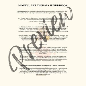 Art Therapy Workbook for Mental Health, Mindful Art Therapy Workbook ...