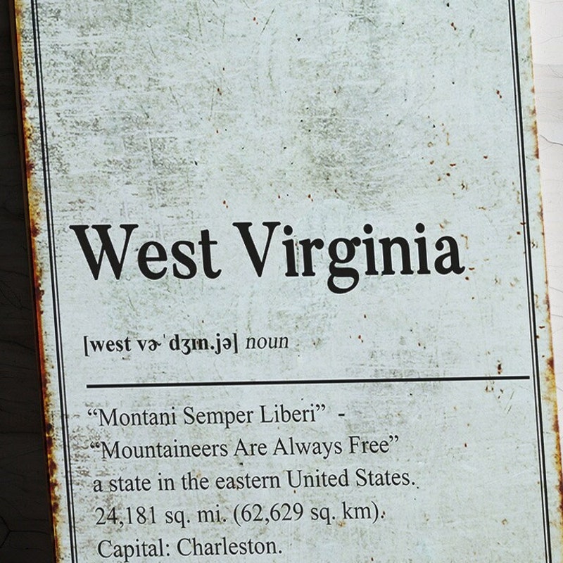 West Virginia Sign - Etsy