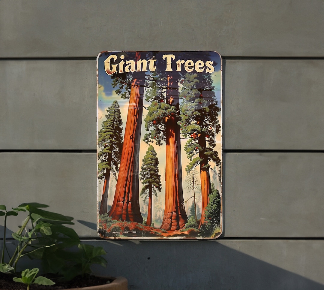 Sequoia National Park Sign, Giant Trees Metal Sign, Forest Giants Decor ...