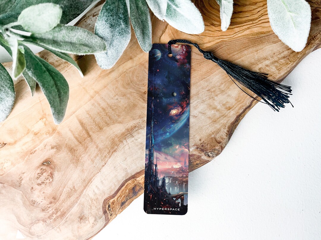 Sci-fi Bookmark, Hyperspace Text, Metal Bookmark, Space-themed Gift ...