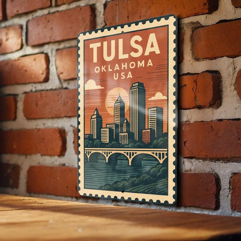Tulsa Skyline - Etsy