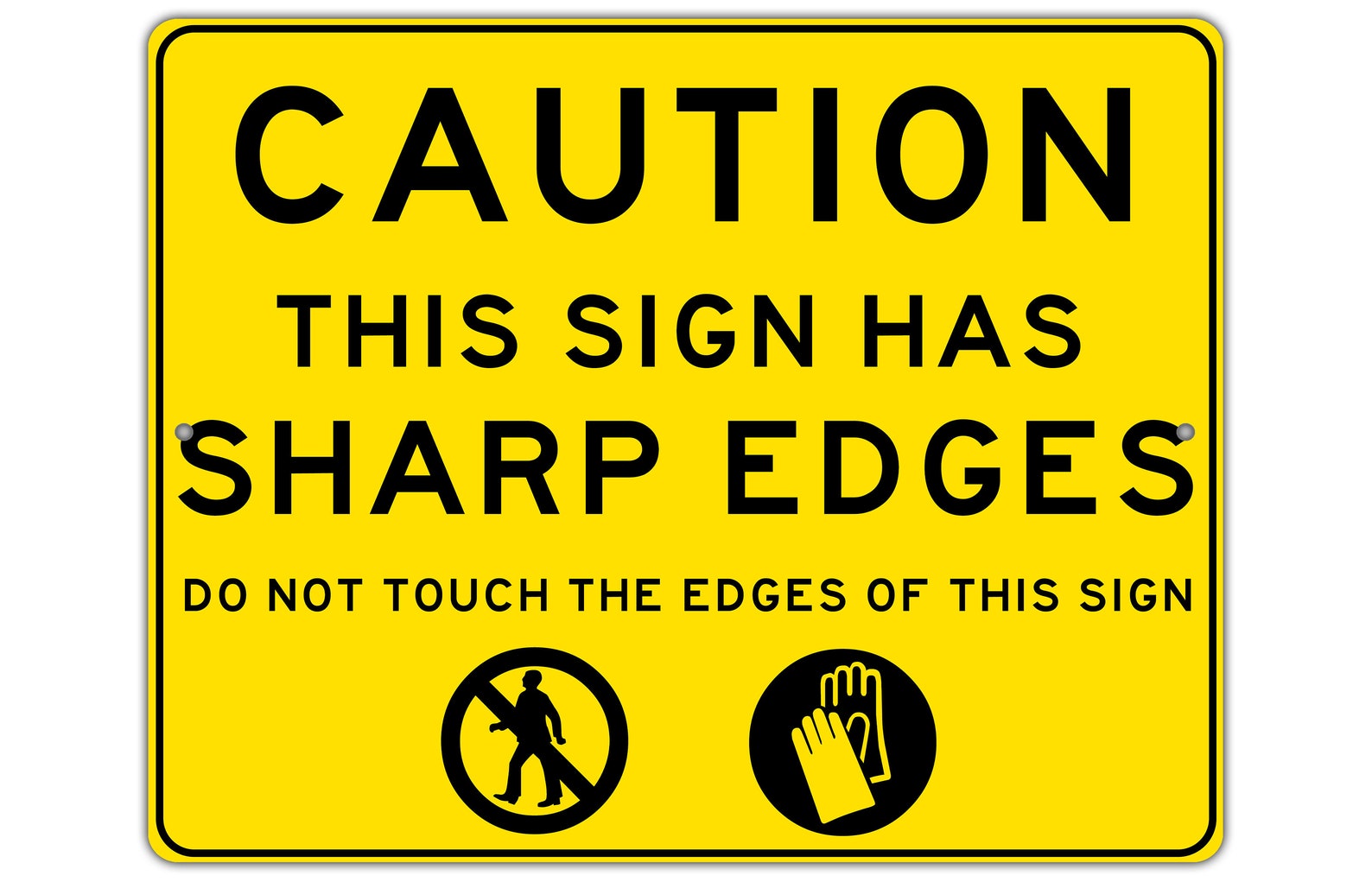 Caution Sign Has Sharp Edges Custom Metal Sign Garden Signs | Etsy