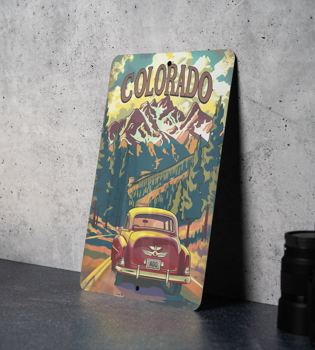 Retro Cartoon Colorado Visit Metal Sign - Vintage Decor, Travel, Art ...