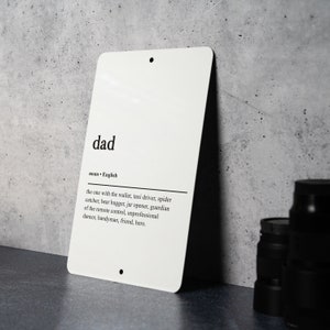 Dad Definition Metal Sign, Fatherhood Humor, Dad Appreciation, Gift for ...