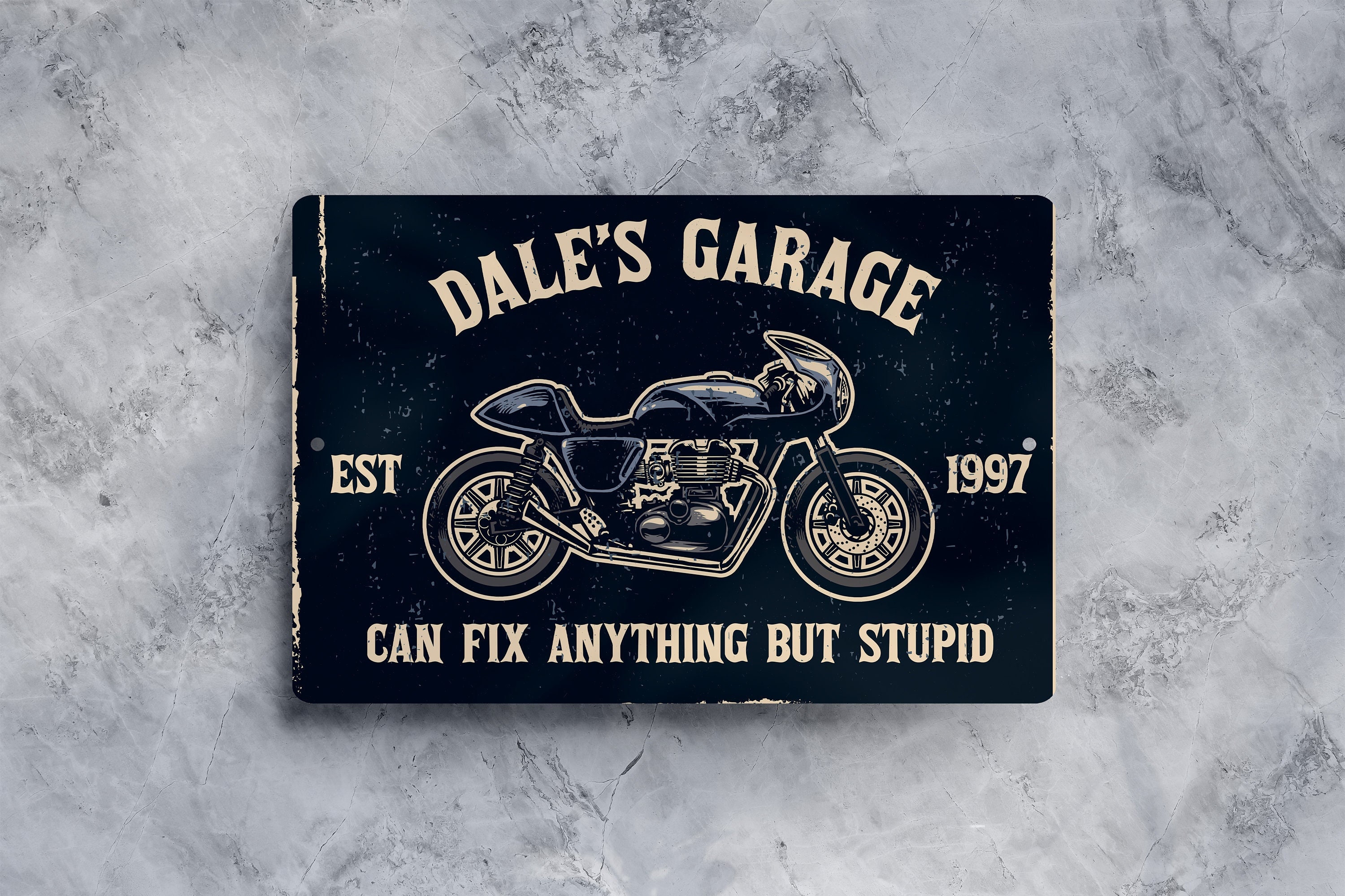 Personalized Metal Garage Sign Custom Vintage Theme Garage - Etsy