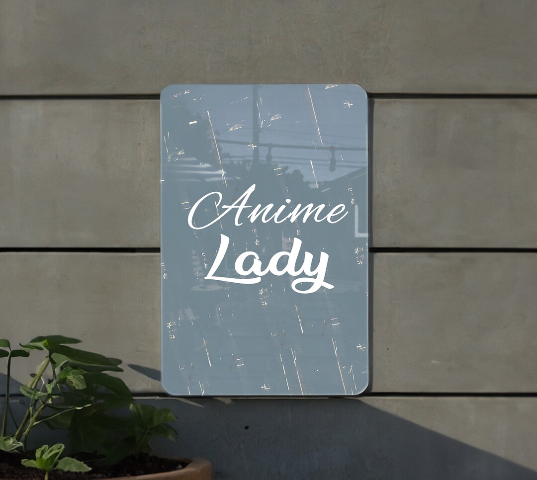 Anime Lady Metal Sign - Wall Decor, Manga Art, Japanese Culture ...
