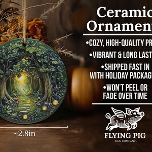 Enchanted Forest Ceramic Ornament, Whimsical Tree Design, Handmade ...