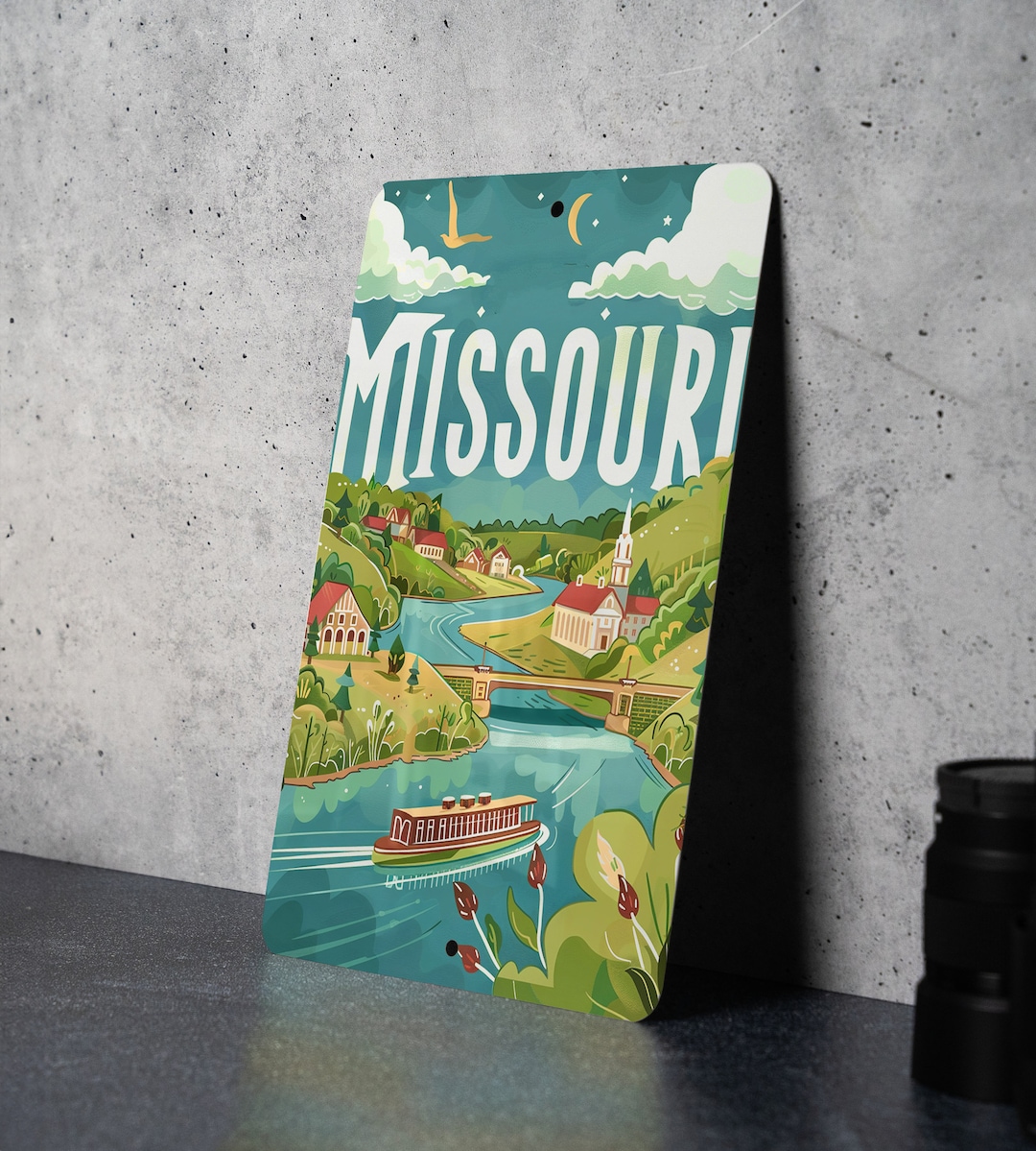 Retro Cartoon Visit Missouri Metal Sign: Perfect Vintage Decoration ...