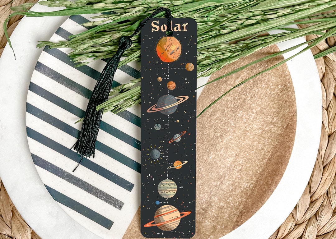 Solar System Bookmark, Metal Bookmark, Space Lover Gift, Astronomy ...