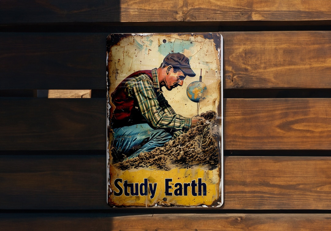 Soil Scientist Vintage Aluminum Sign, Earth Study Decor, Metal Wall Art ...