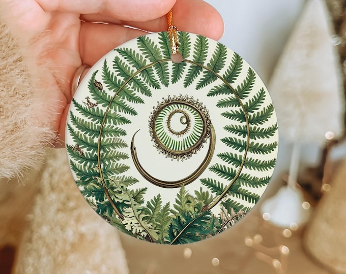 Fern Ornament Nature Christmas Ornament Earthy Plant Lover Gift - Etsy