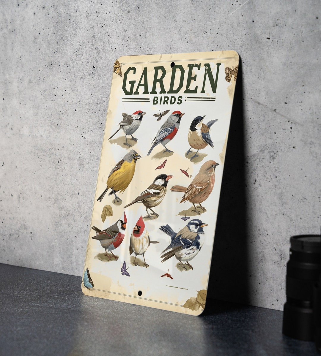 Metal Garden Birds Rustic Sign - Outdoor Decor, Metal Wall Art, Garden ...