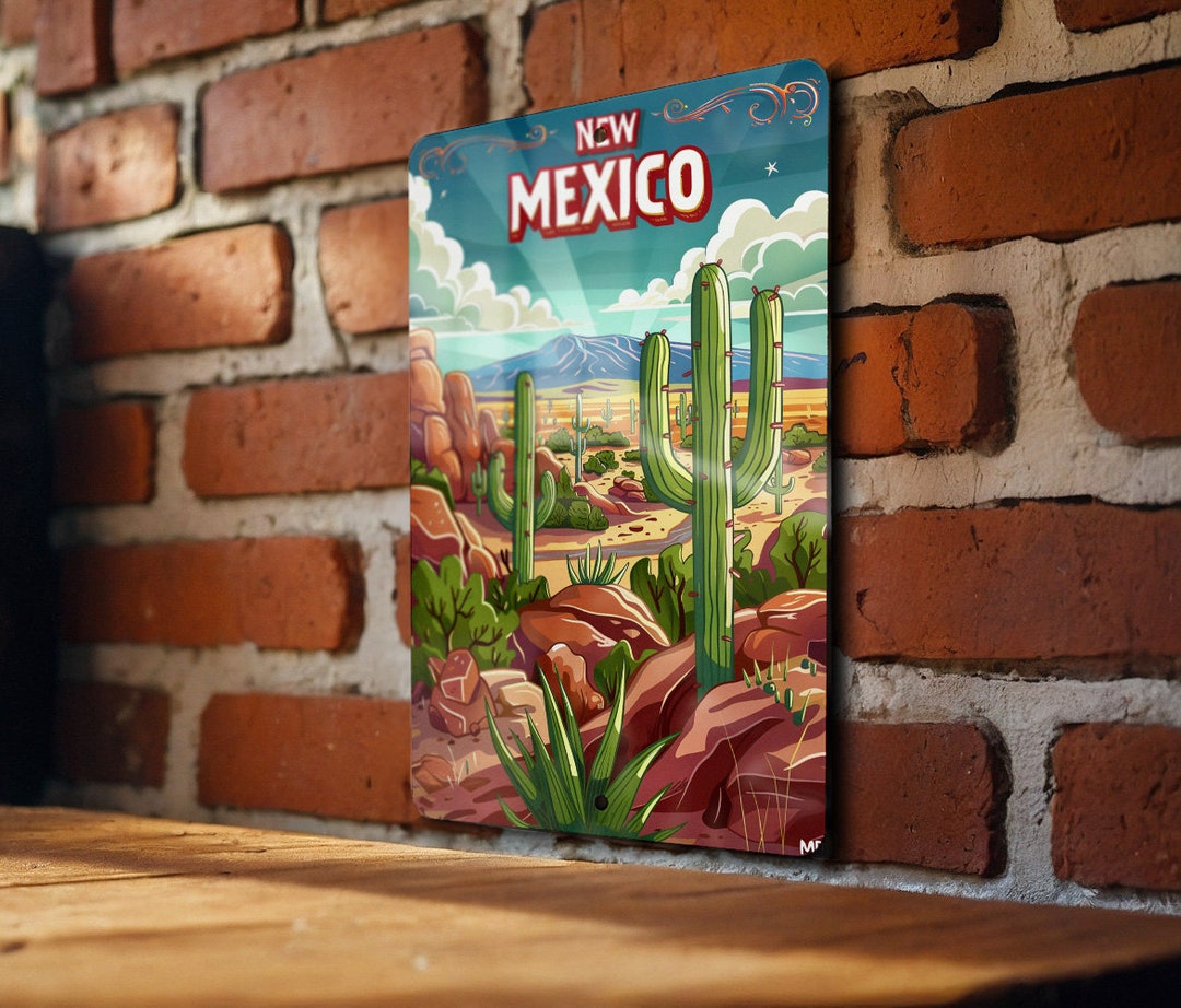 Retro Cartoon New Mexico Metal Sign: Perfect Vintage Decor | Vintage ...