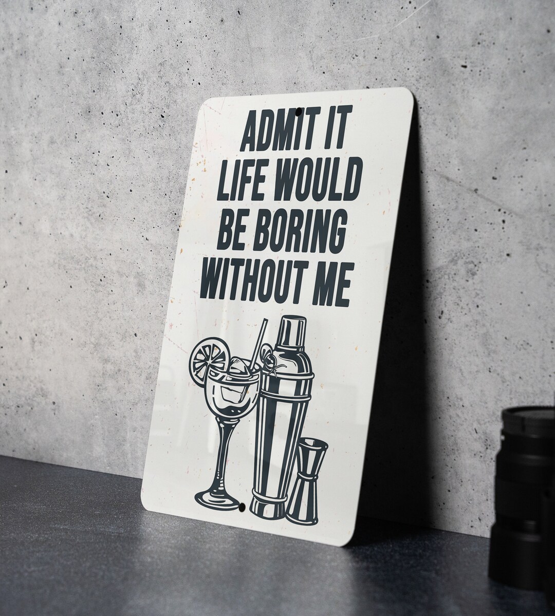 Alcohol Metal Sign, Bar Decor, Man Cave Accessory, Funny Wall Art, Home ...