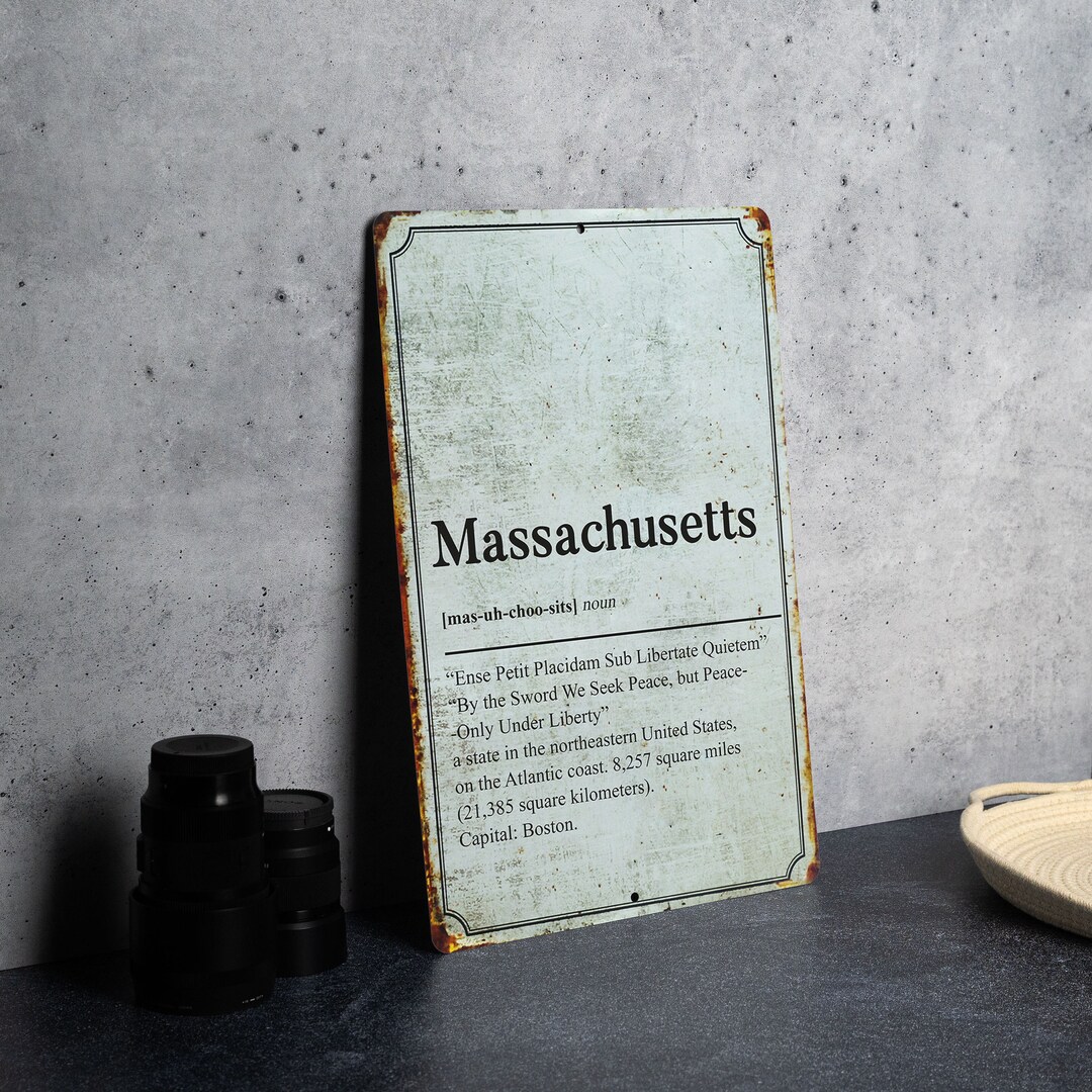 Massachusetts State Definition - Metal Sign - State Decor ...