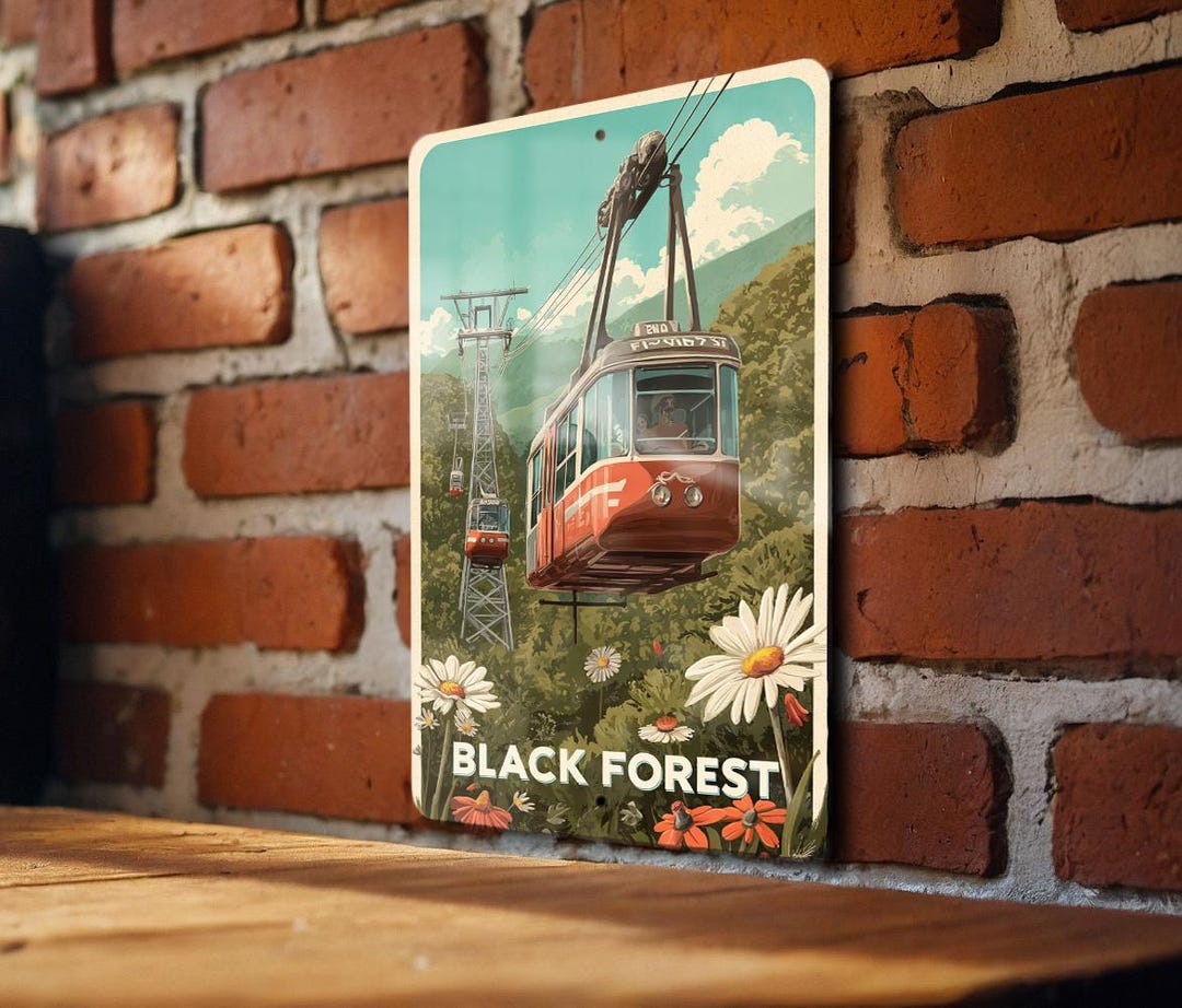 Retro Black Forest Travel Poster Tin Sign – Vintage-style Metal Wall ...