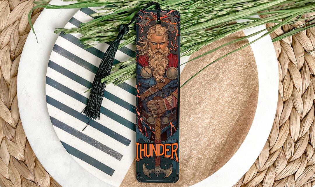 Thor Norse God, Mjolnir Hammer, Lightning Thunder, Metal Bookmark ...