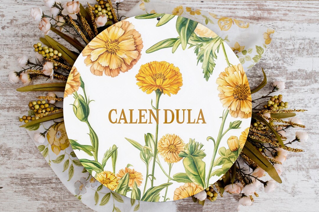 Golden Blooms Round Metal Sign, Watercolor Tapestry, Marigold Splendor ...