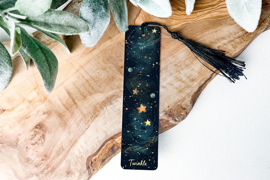 Metal Bookmark, Starry Background, Twinkle Text, Book Accessory ...