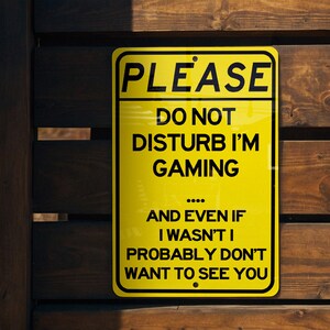 Gaming Room Decor, Do Not Disturb Sign, Metal Wall Art, Gamer Gift ...