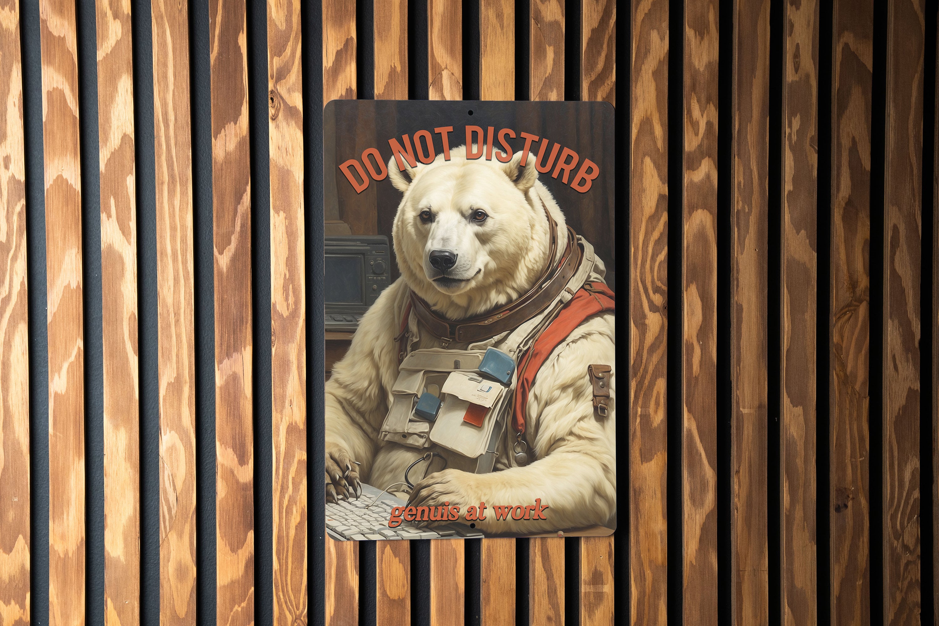 Do Not Disturb Genius at Work Metal Sign, Creative Space Sign, Workshop ...