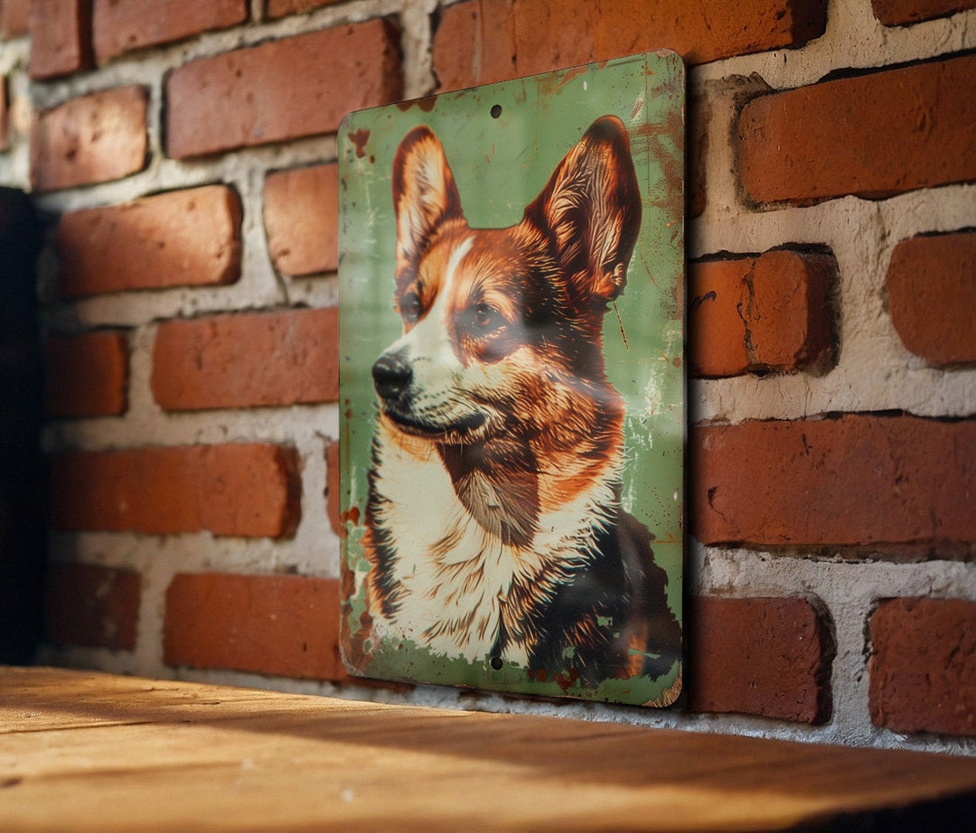 Pembroke Welsh Corgi Sign, Vintage Style Metal Sign, Dog Lover Gift ...