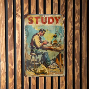 Geologist Study Vintage Style Aluminum Sign - Metal Wall Decor, Home ...