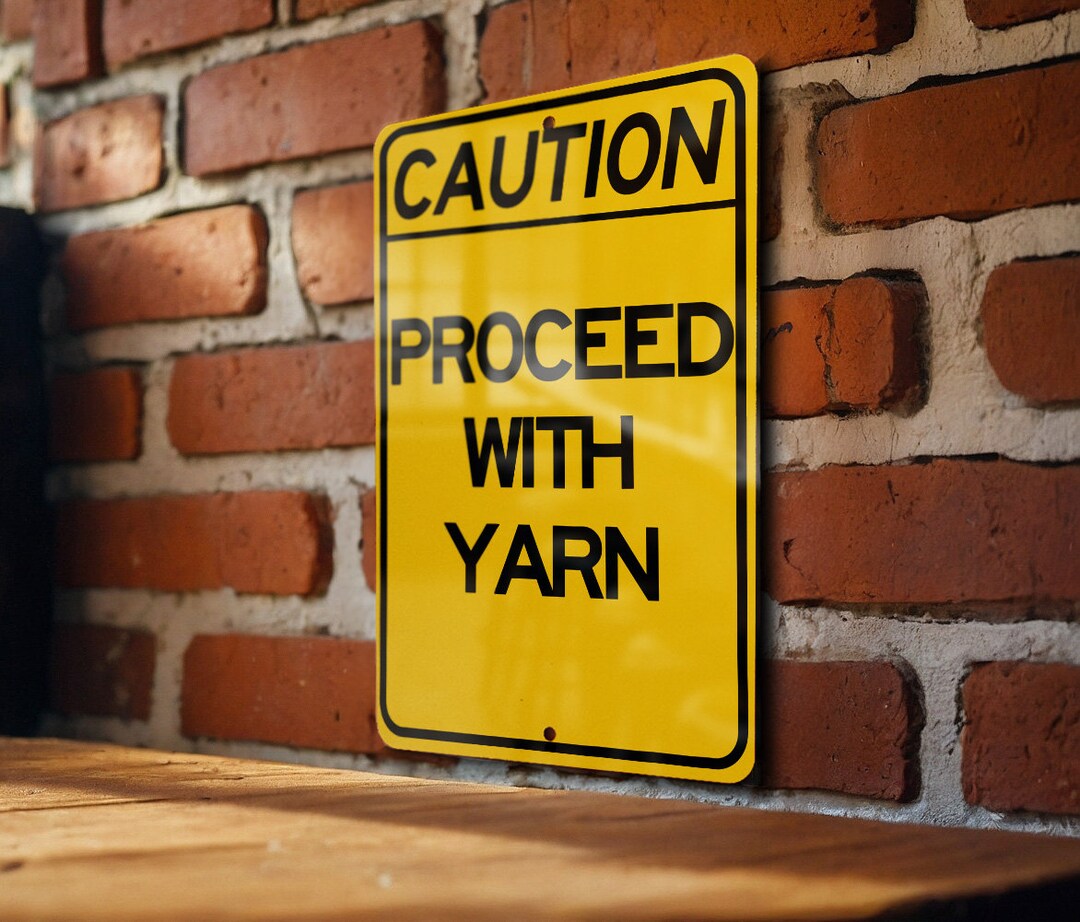 Write Caution Approach Metal Sign, Durable Yarn Sign, Home Decor, Wall ...