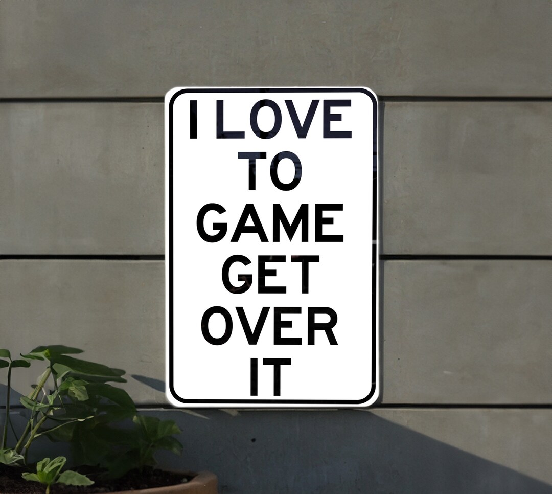 Gaming Metal Sign, I Love to Game Decor, Game Room Essentials, Gamer ...