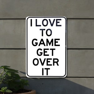 Gaming Metal Sign, I Love to Game Decor, Game Room Essentials, Gamer ...