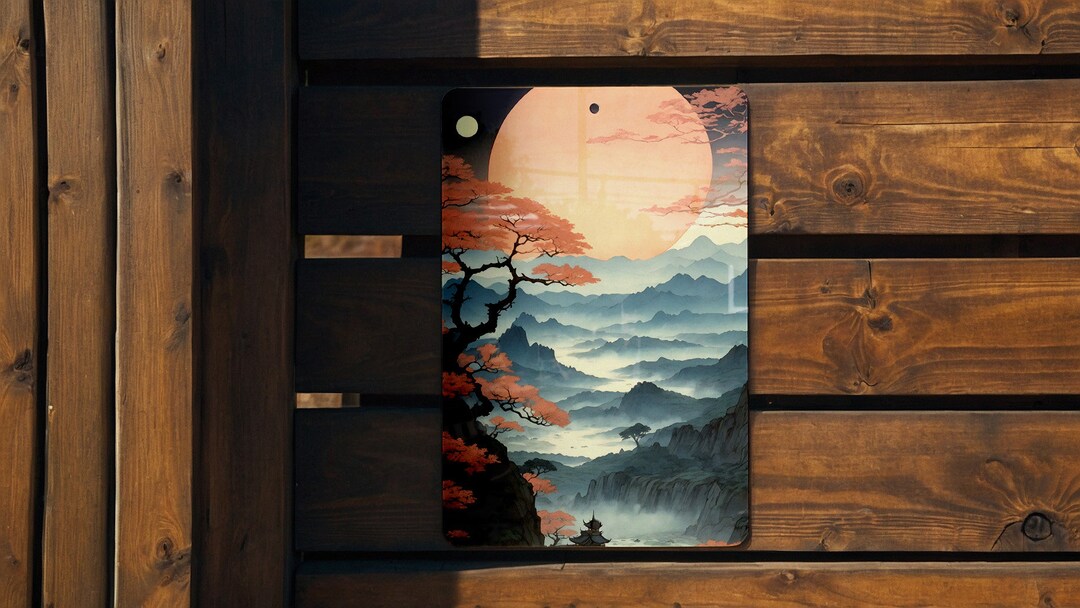 Japanese Simplistic Nature Wall Art Metal Sign - Zen Garden, Tranquil ...