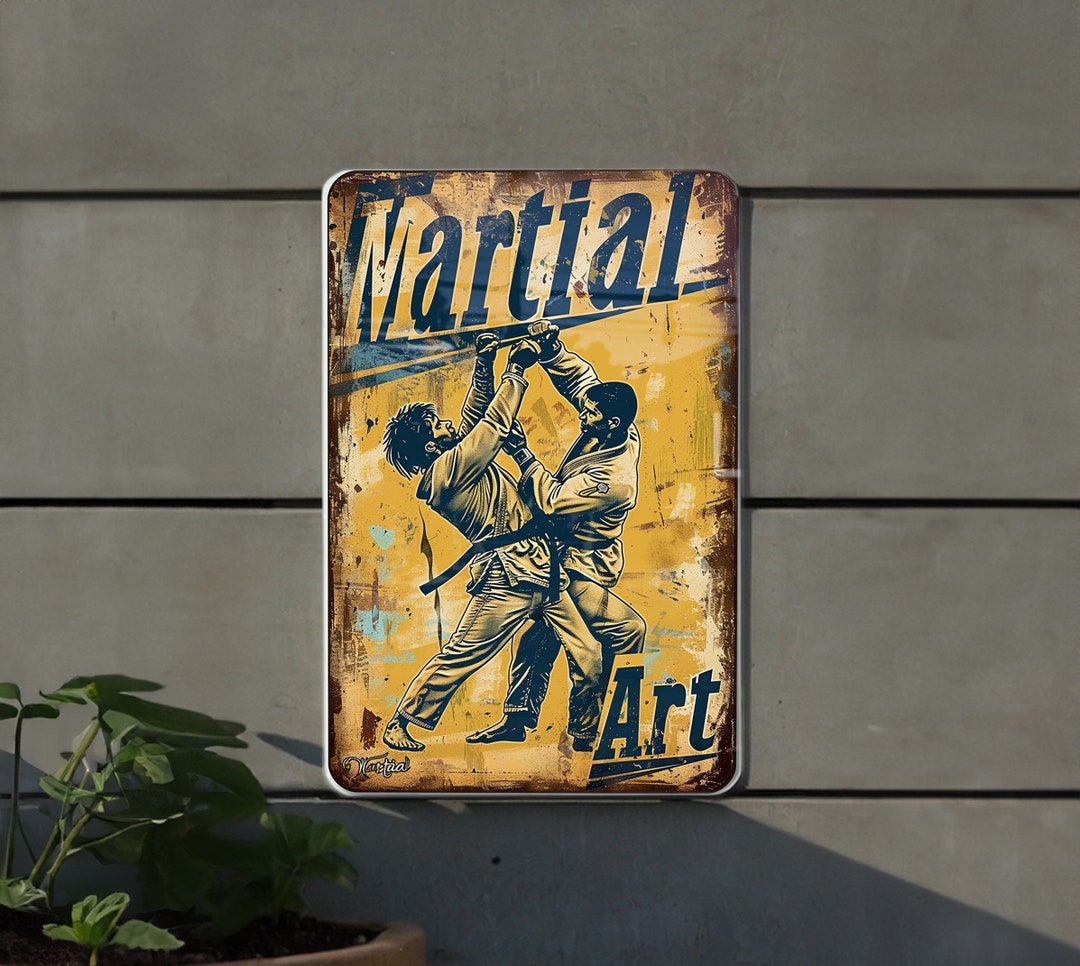 Brazilian Jiu-jitsu Sign, Martial Art Decor, Combat Skills Display ...
