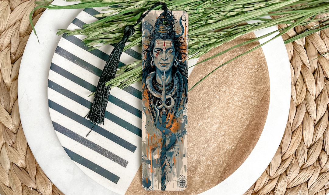 Shiva Trident Bookmark, Hindu God, Third Eye Design, Metal Bookmark ...
