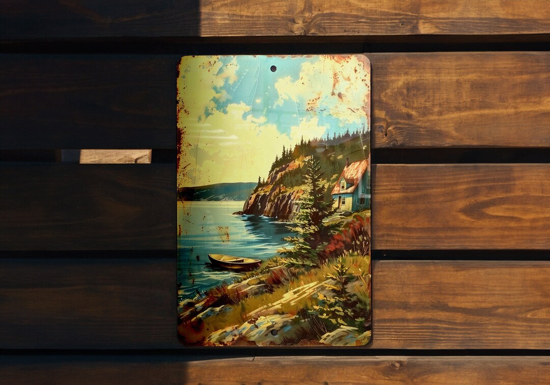Vintage Newfoundland Sign, Metal Wall Decor, Retro Style Art, Classic ...
