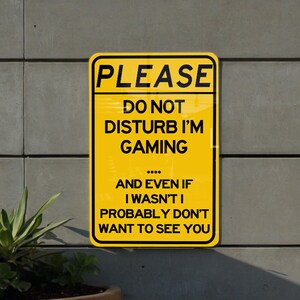 Gaming Room Decor, Do Not Disturb Sign, Metal Wall Art, Gamer Gift ...