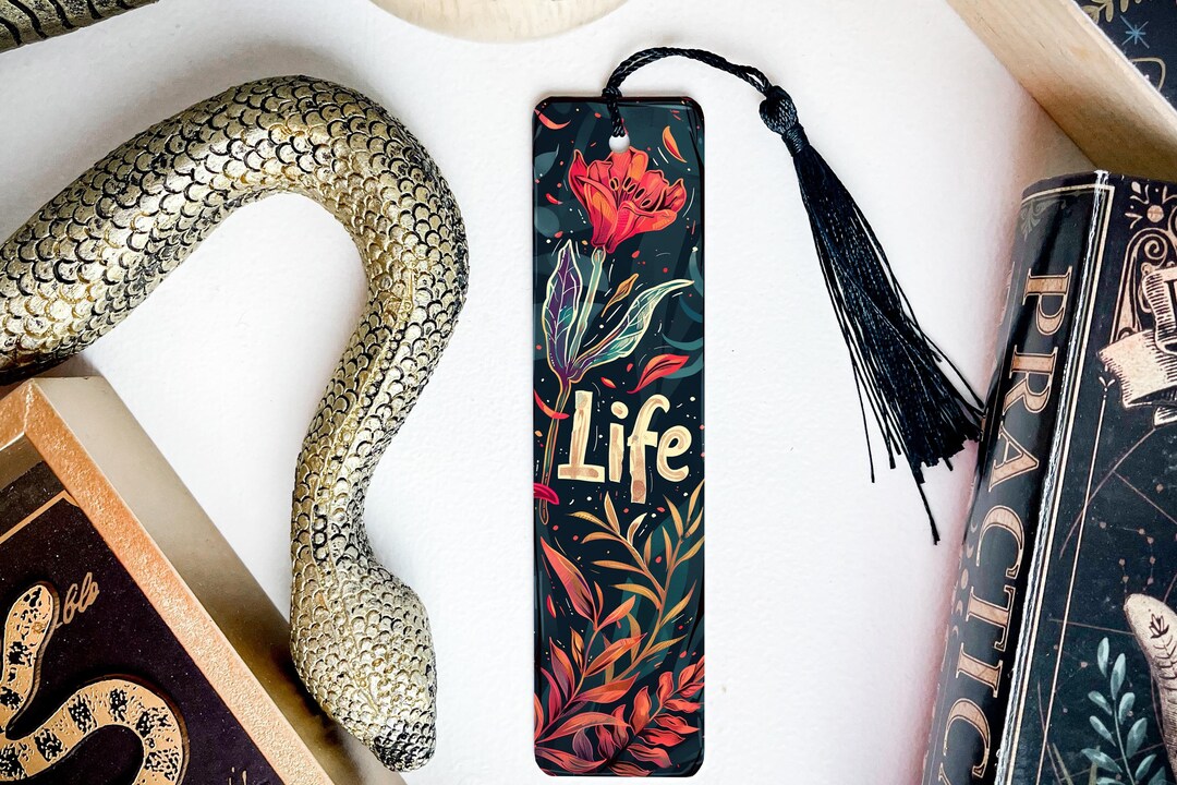 Metal Bookmark, Biography-themed, Life Text, Unique Book Accessory ...
