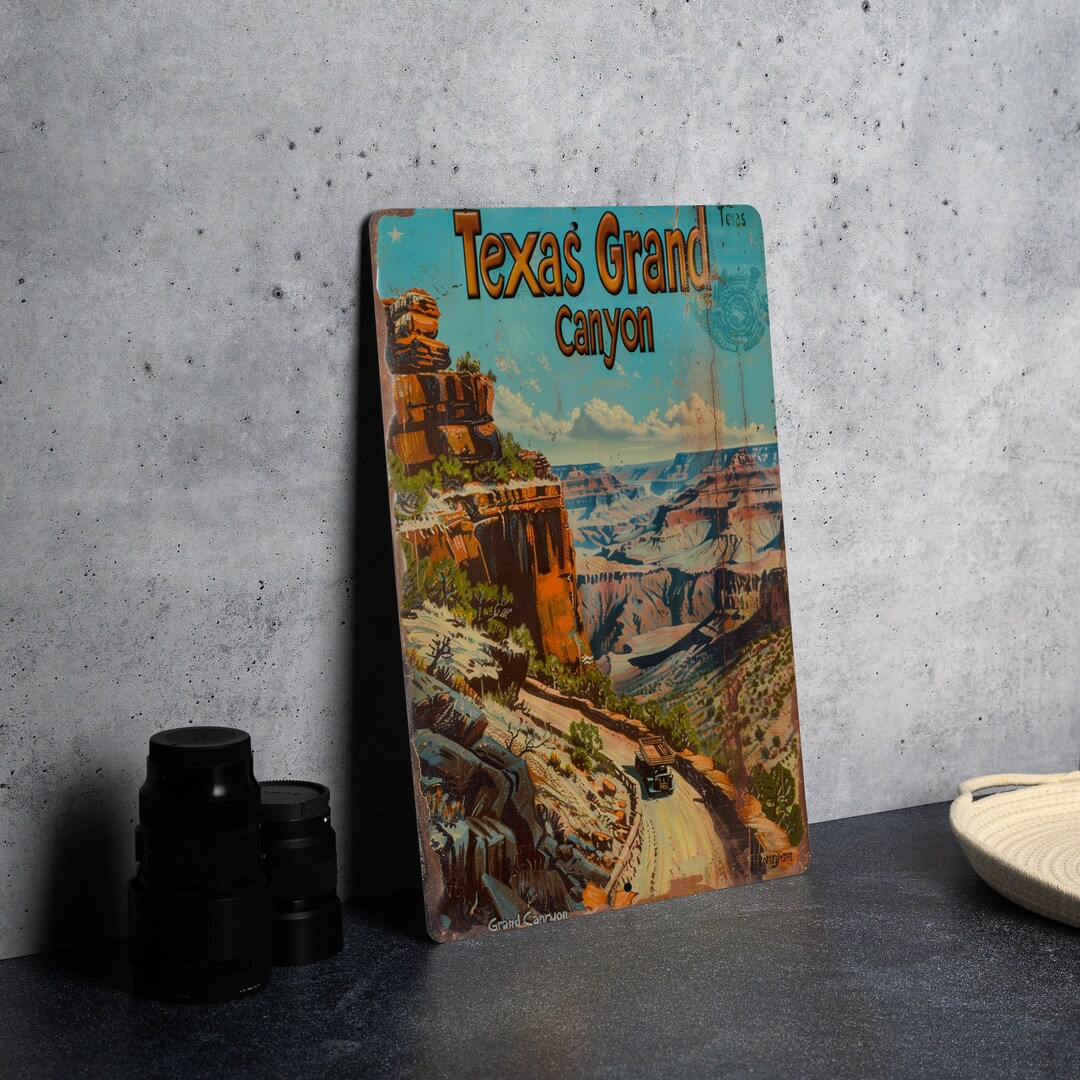 Vintage Metal Sign, Palo Duro Canyon, Texas Grand Canyon, Texas ...