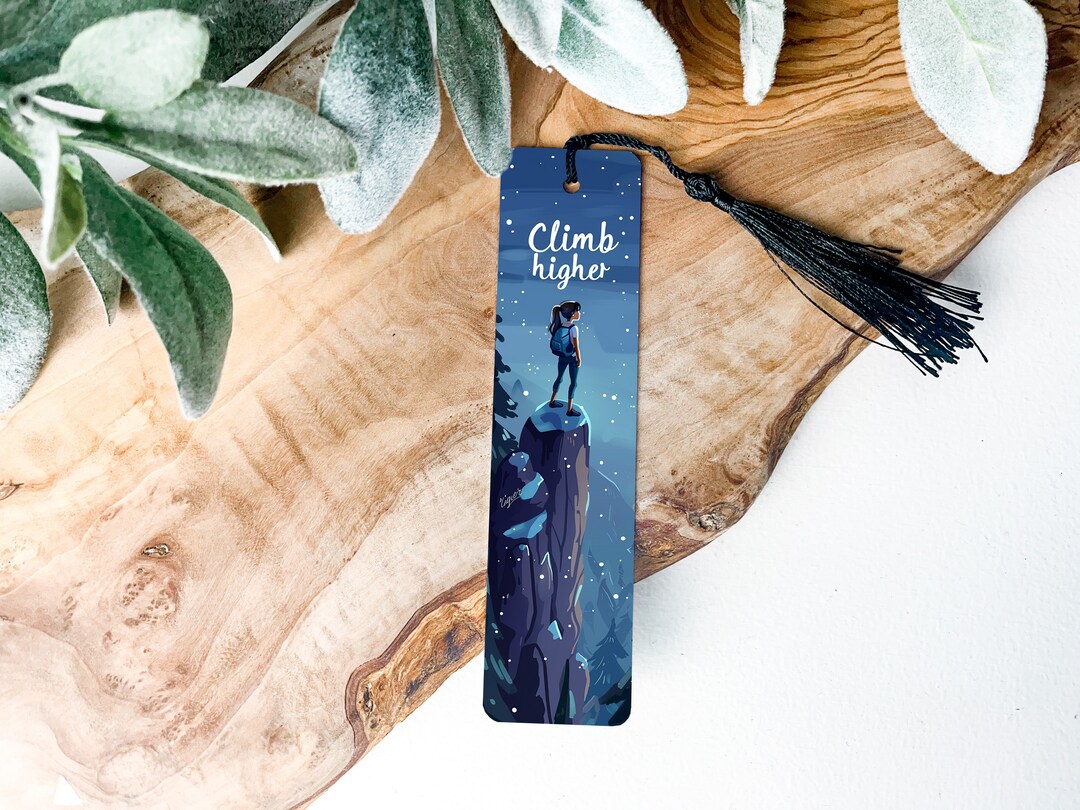Climb Higher Motivational Bookmark, Metal Bookmark, Self-help Gift ...