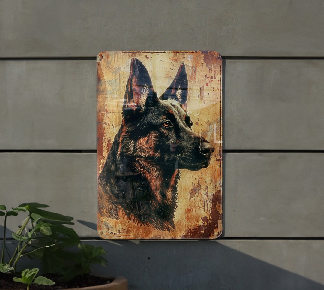 Shiloh Shepherd Metal Sign, Vintage Style Decor, Unique Gift Idea, Wall ...