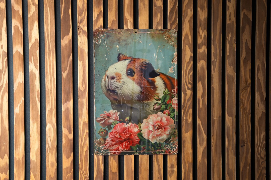 Coronet Guinea Pig Metal Sign, Vintage Style Decor, Wall Art, Pet Lover ...