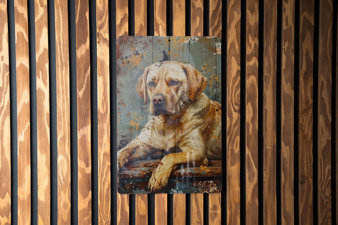 Labrador Retriever Metal Sign, Vintage Style Decor, Gift Idea for Dog ...
