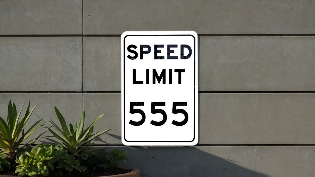 Speed Limit 555 MPH Sign - Custom Aluminum Sign for Themed Decor - Etsy