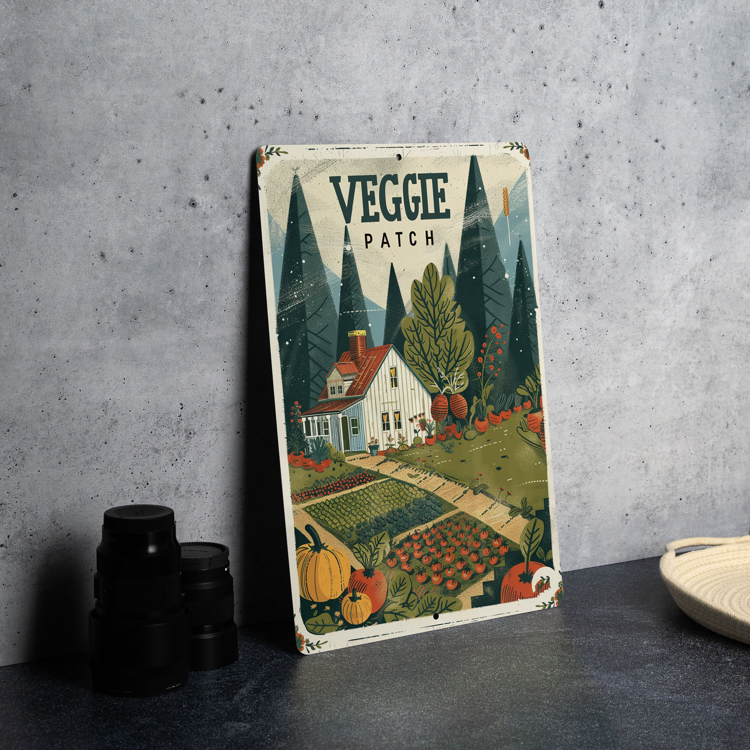 Metal Veggie Patch Sign, Rustic Garden Decor, Outdoor Metal Sign ...